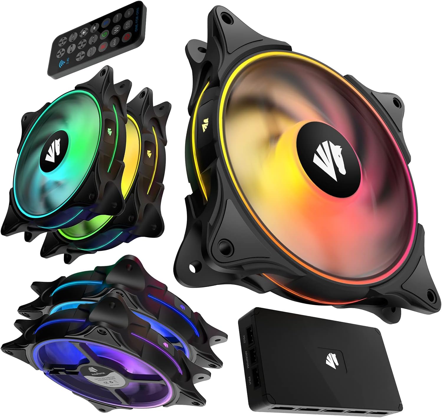 Internal Components Asiahorse ARGB 360mm Pwm Chassis Fans Use in Pc ...