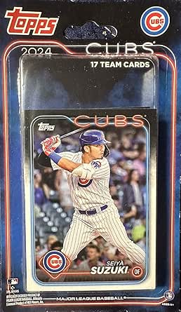 Amazon.com: Chicago Cubs 2024 Topps Factory Sealed 17 Card Team Set ...