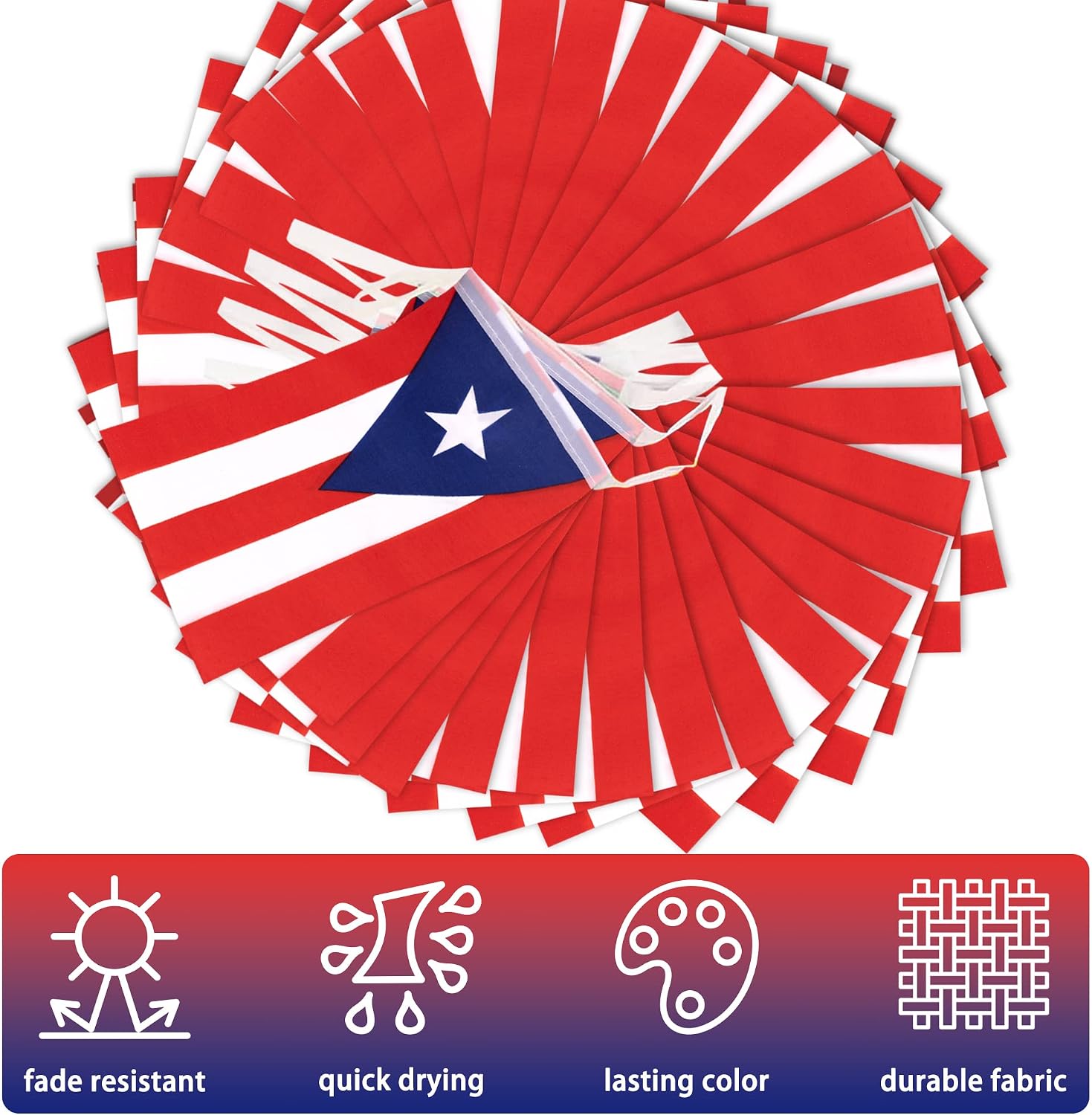 Banderín de bandera de República Dominicana, pequeña mini bandera ...