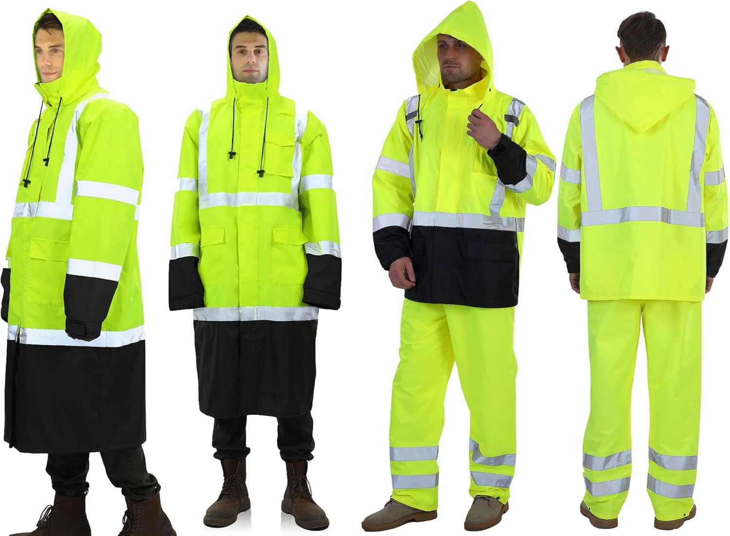 Amazon.com: sesafety High Vis Rain Jacket, High Visibility Rain Gear ...