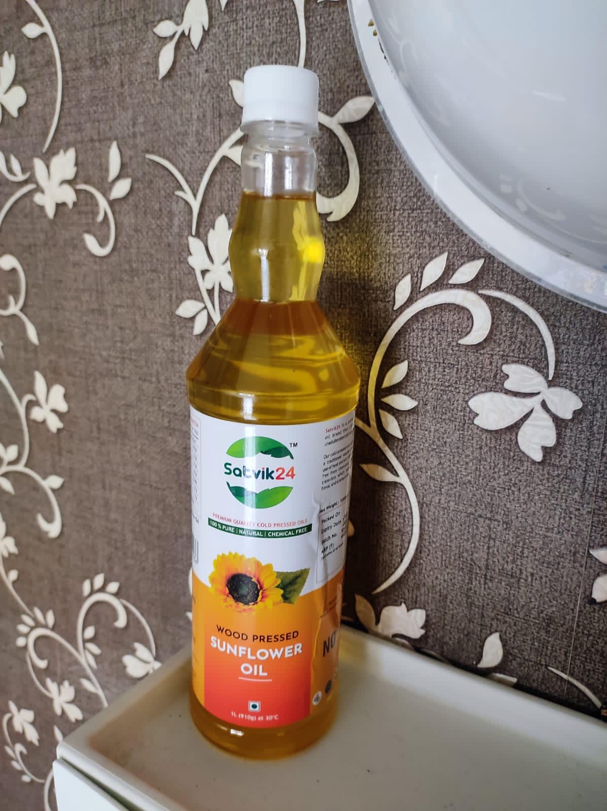 SATVIK 24 100% Pure & Natural Wood Pressed Sunflower Oil for Cooking ...