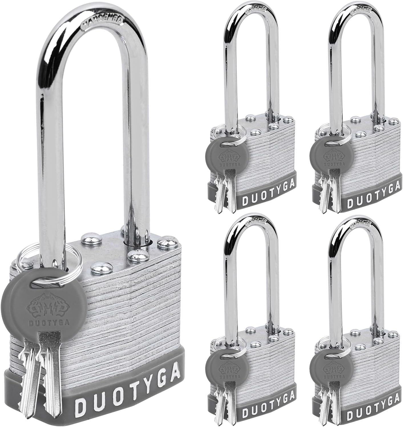 DuoTyga Laminated Keyed Padlock, Keyed Alike Locks, 1-3/4”(45mm) Wide ...