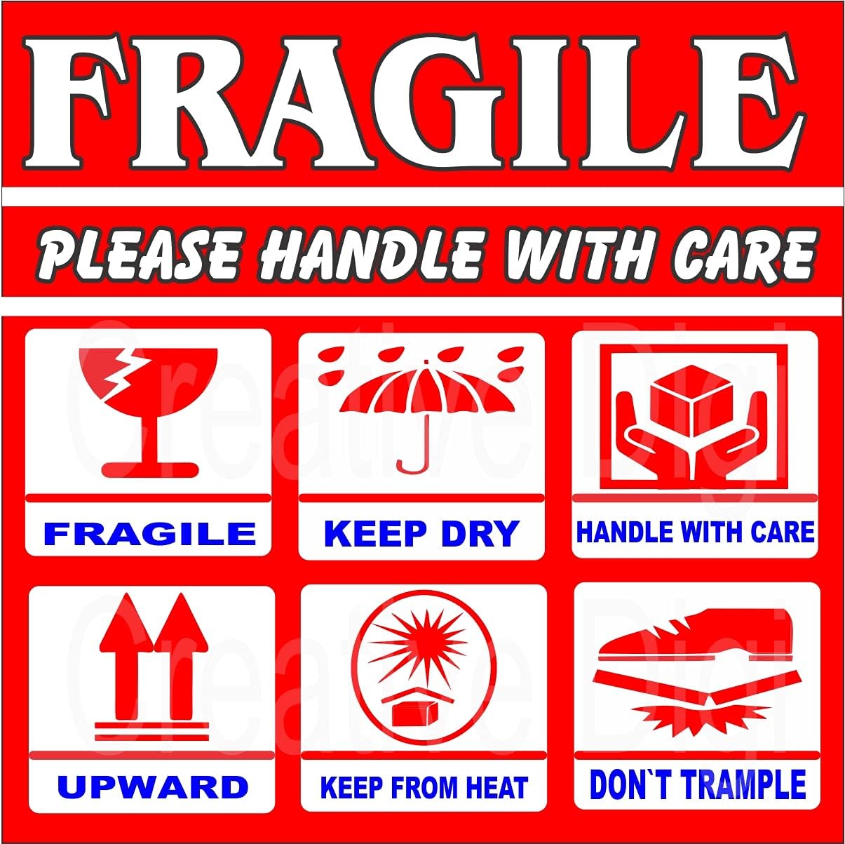 Fragile Stickers Pack of 20 - Handle with Care - Packaging Material ...