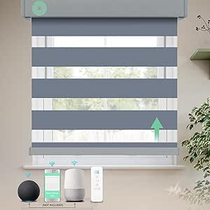 Amazon.com: MING CHEN Motorized Blinds with Remote, Built-in Rechargeable Motor Smart Window ...