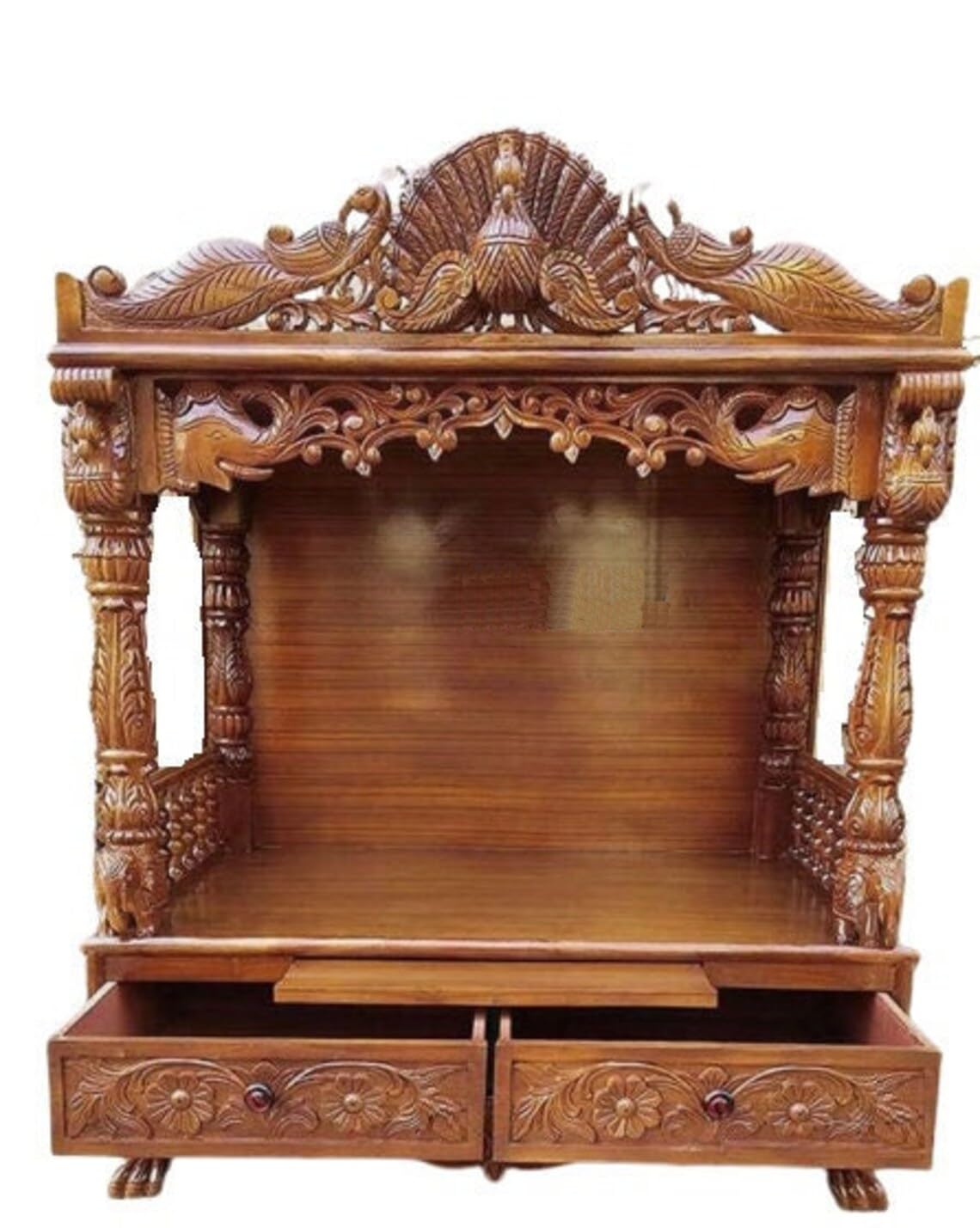 Shilpi Wooden Hand Carved Traditionally Design Wooden Temple/Amazing ...