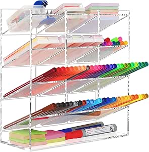 Amazon.com: Cutora Acrylic Marker Organizer Clear Pen Holder for Desk ...