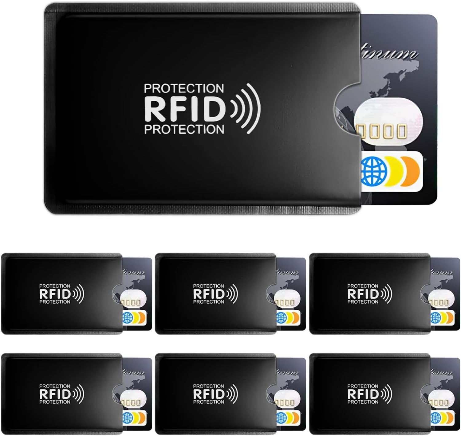 Funda Protectora RFID para Tarjetas de Crédito, 40 PCS Bloqueo RFID ...