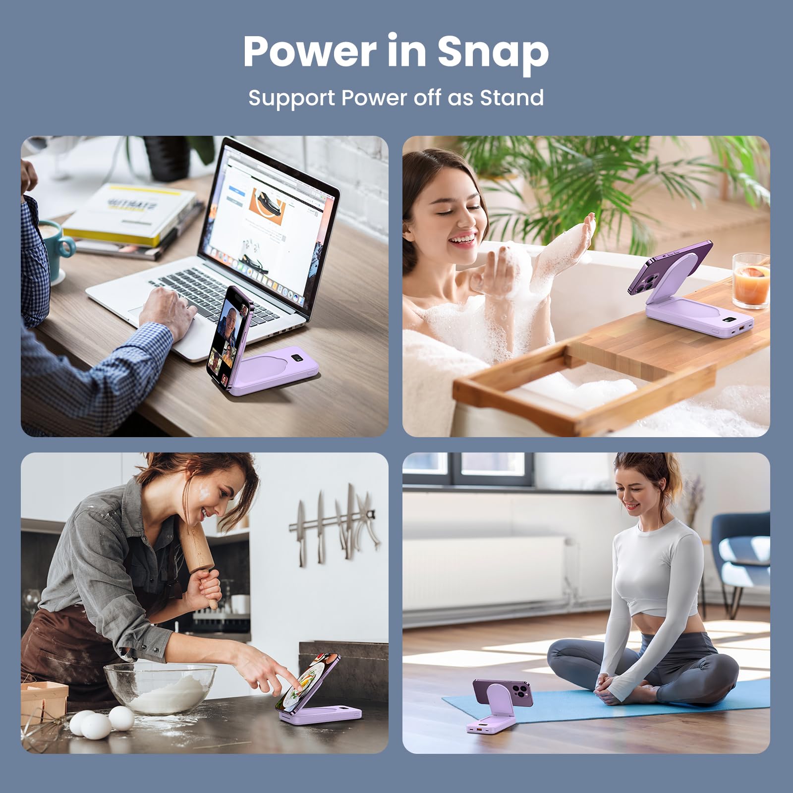 Snapklik.com : SQERO Wireless Portable Charger 10000mAh Power Bank