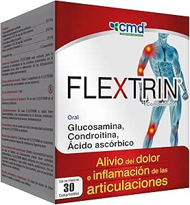 CMD - FLEXTRIN 30 - Glucosamina, Condroitina y Ácido Ascórbico - 1 Caja ...