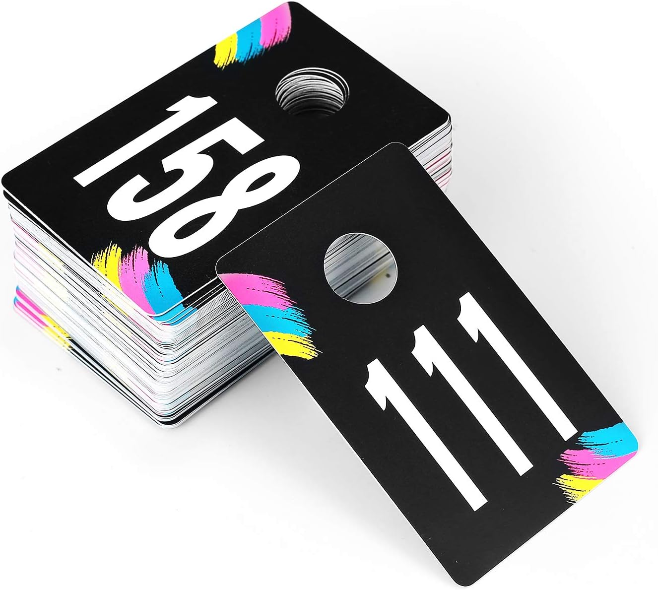 Amazon.com: SUKIRA Live Plastic Number Tags, Normal and Reverse Mirror ...