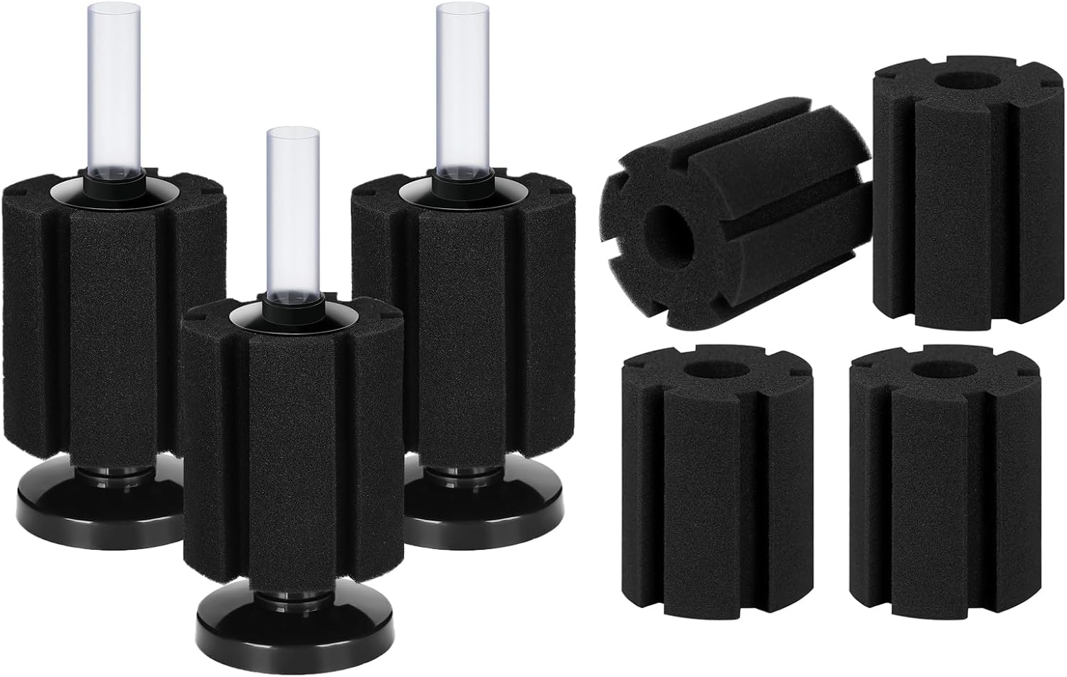 Amazon.com : AQUANEAT Aquarium Bio Sponge Filter up to 50Gal 3pcs ...