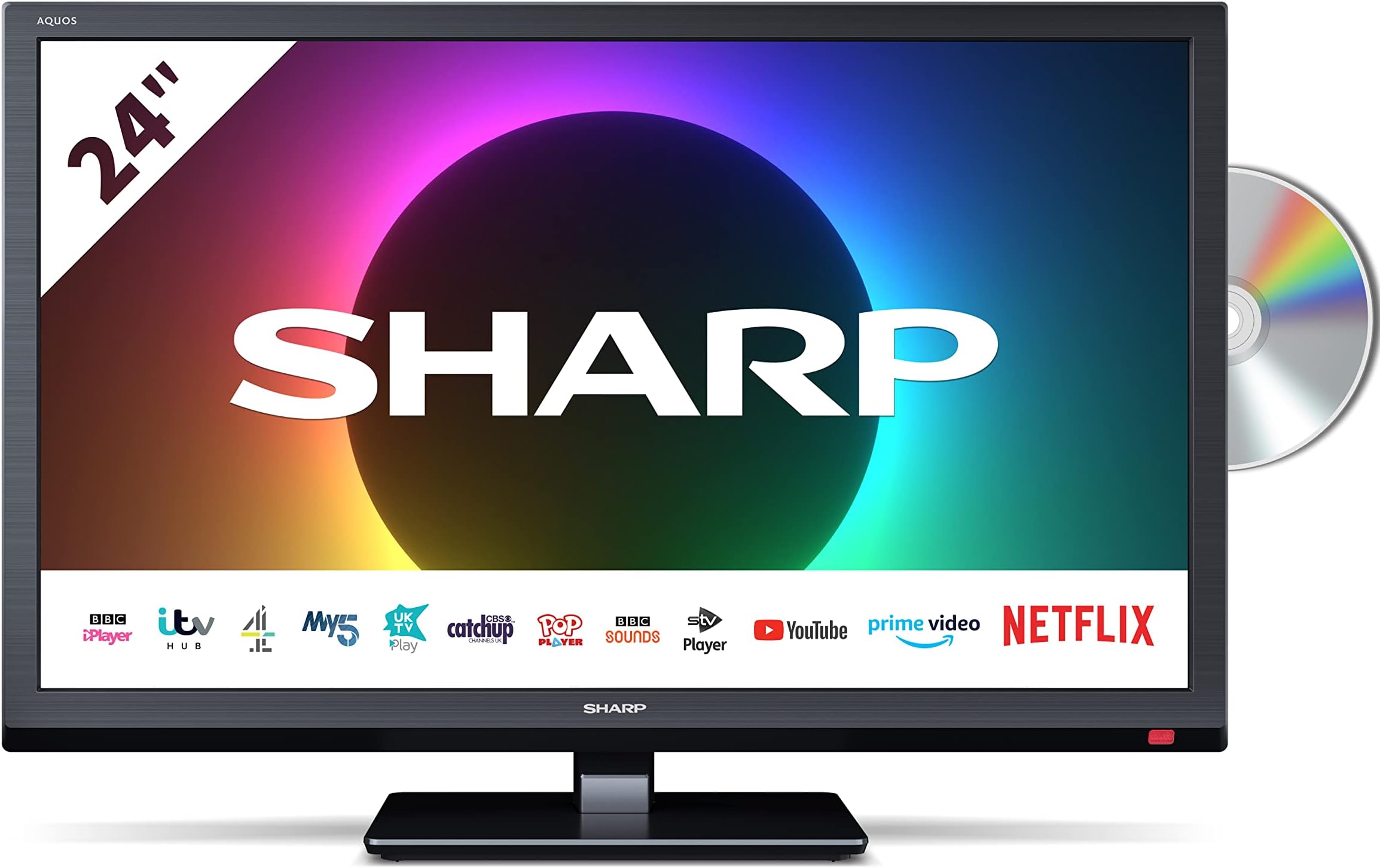 SHARP 1T-C24EE6KC2FBD 24 Inch Smart TV, HD Ready LED Display with DTS ...