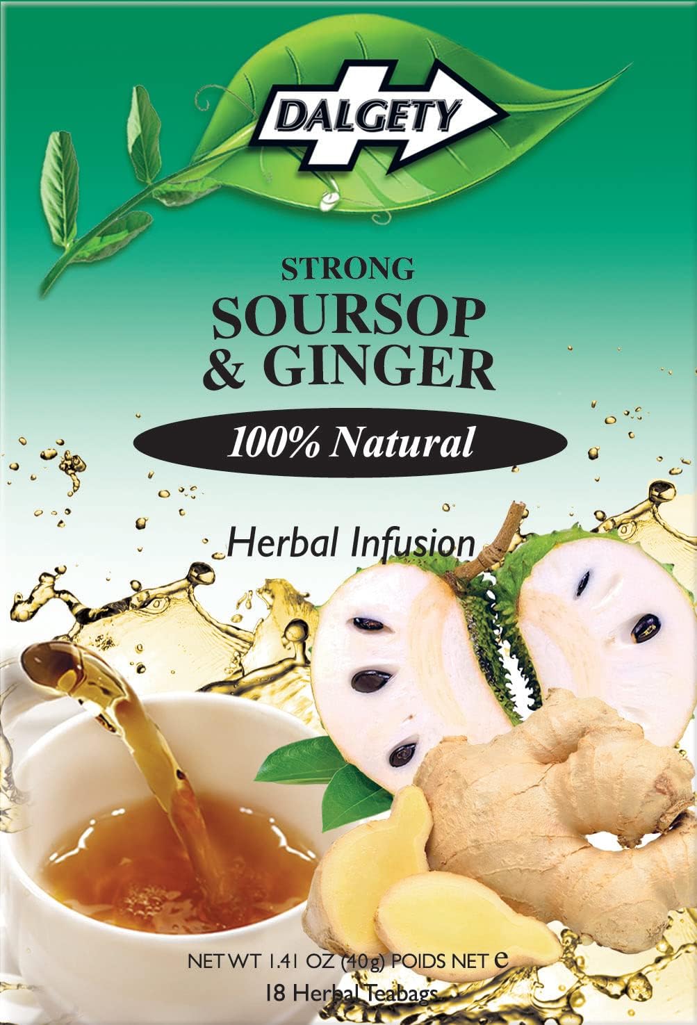 Dalgety Soursop and Ginger Herbal Infusion 6x40g Cartons (6 Pack) 100% ...