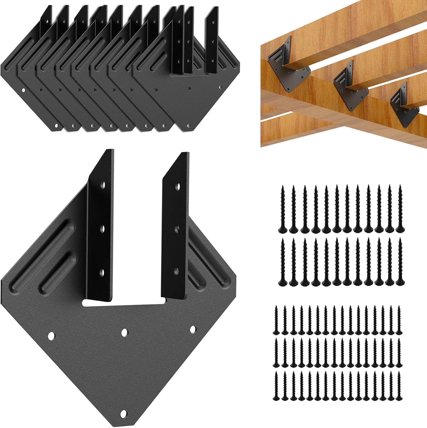 Amazon.com: Lipshome 8pcs Black Hurricane Tie Clips, Fits 2x4, 2x6 ...