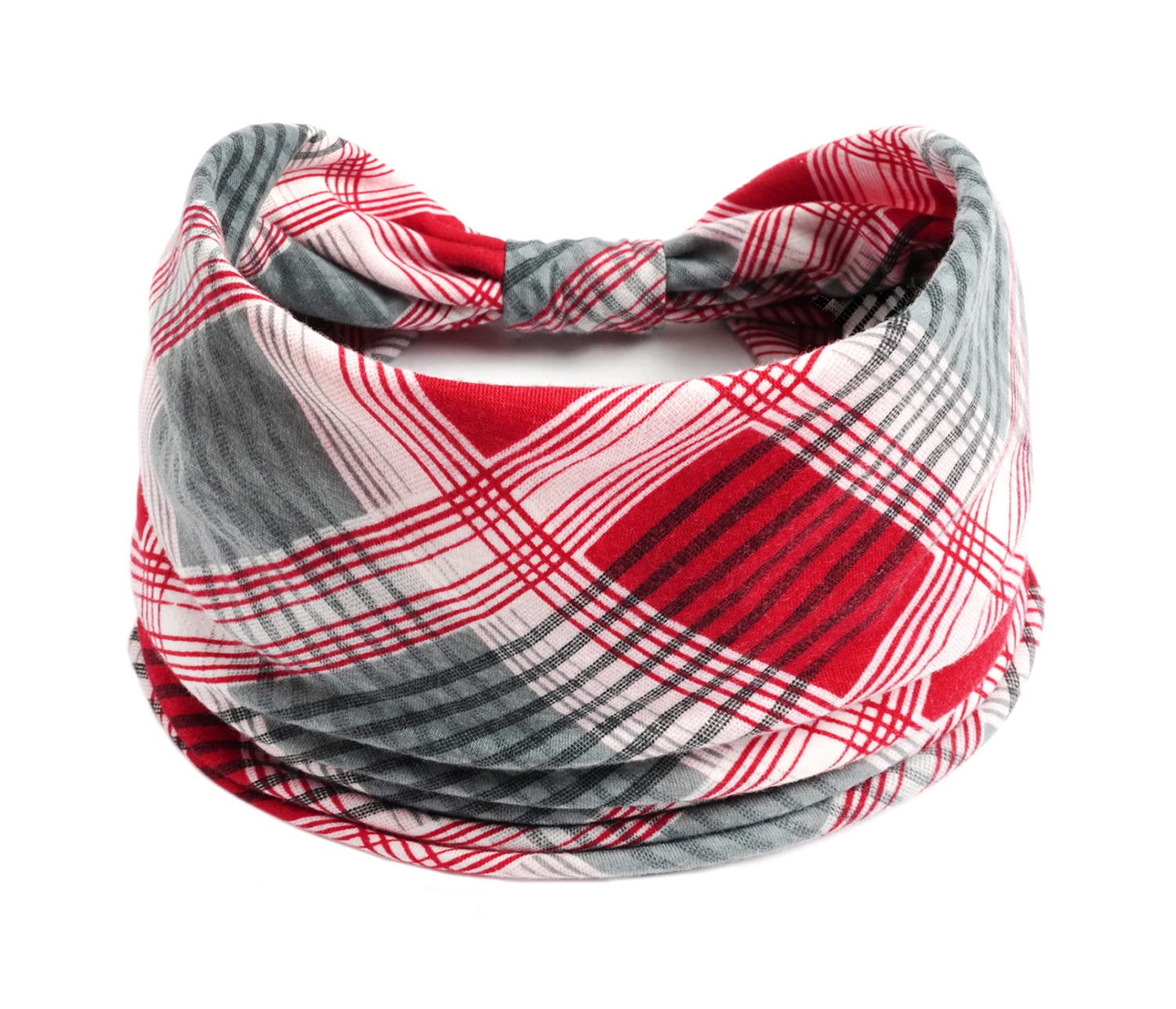 scicent Wide Headbands for Women Checker Pattern Printing Head Scarfs ...