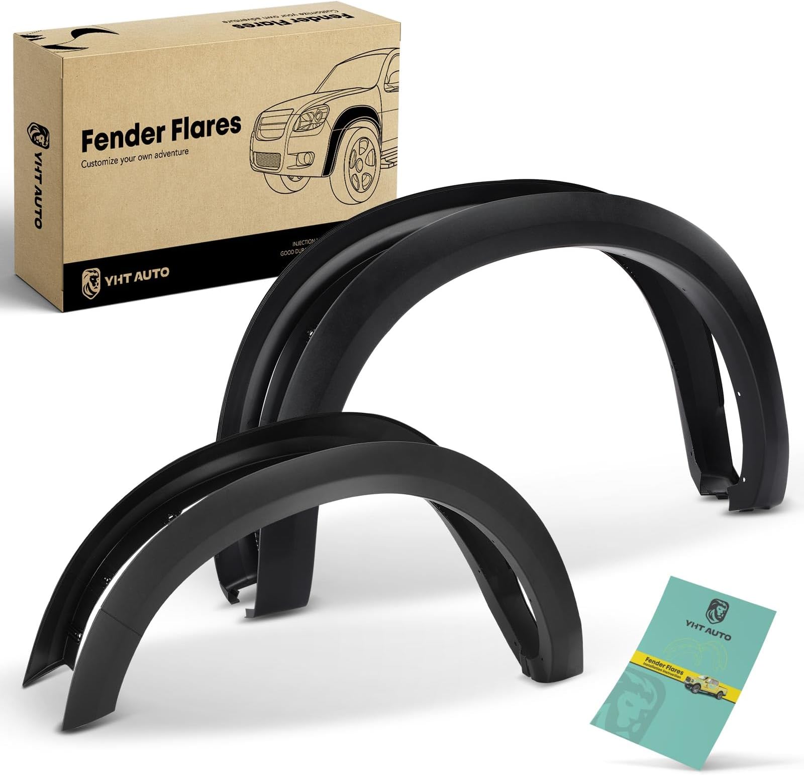 YHTAUTO OE Factory Style Fender Flares w/Hardware Kit Replacement for ...