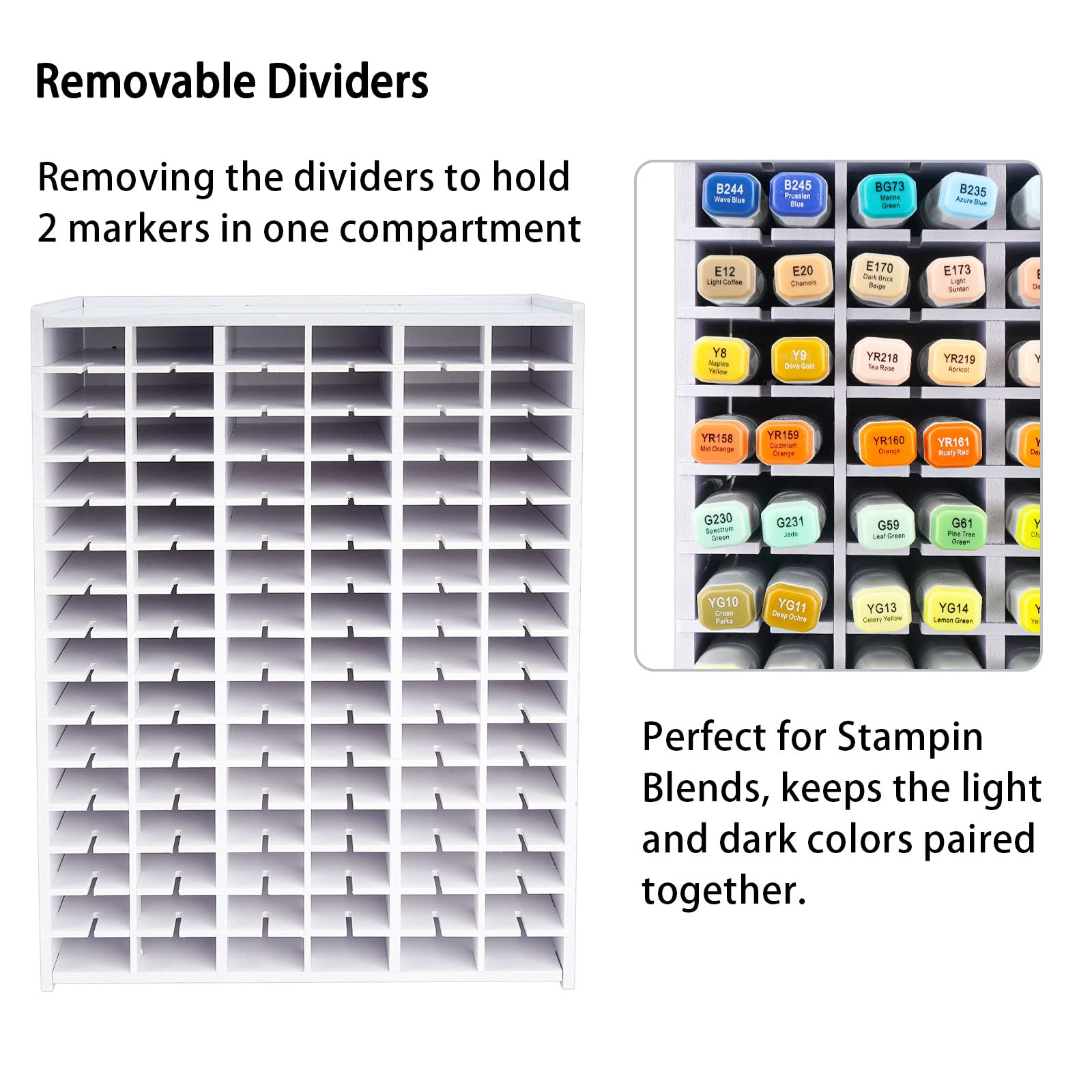 Snapklik.com : SANFURNEY Art Marker Storage Rack For 180 Markers