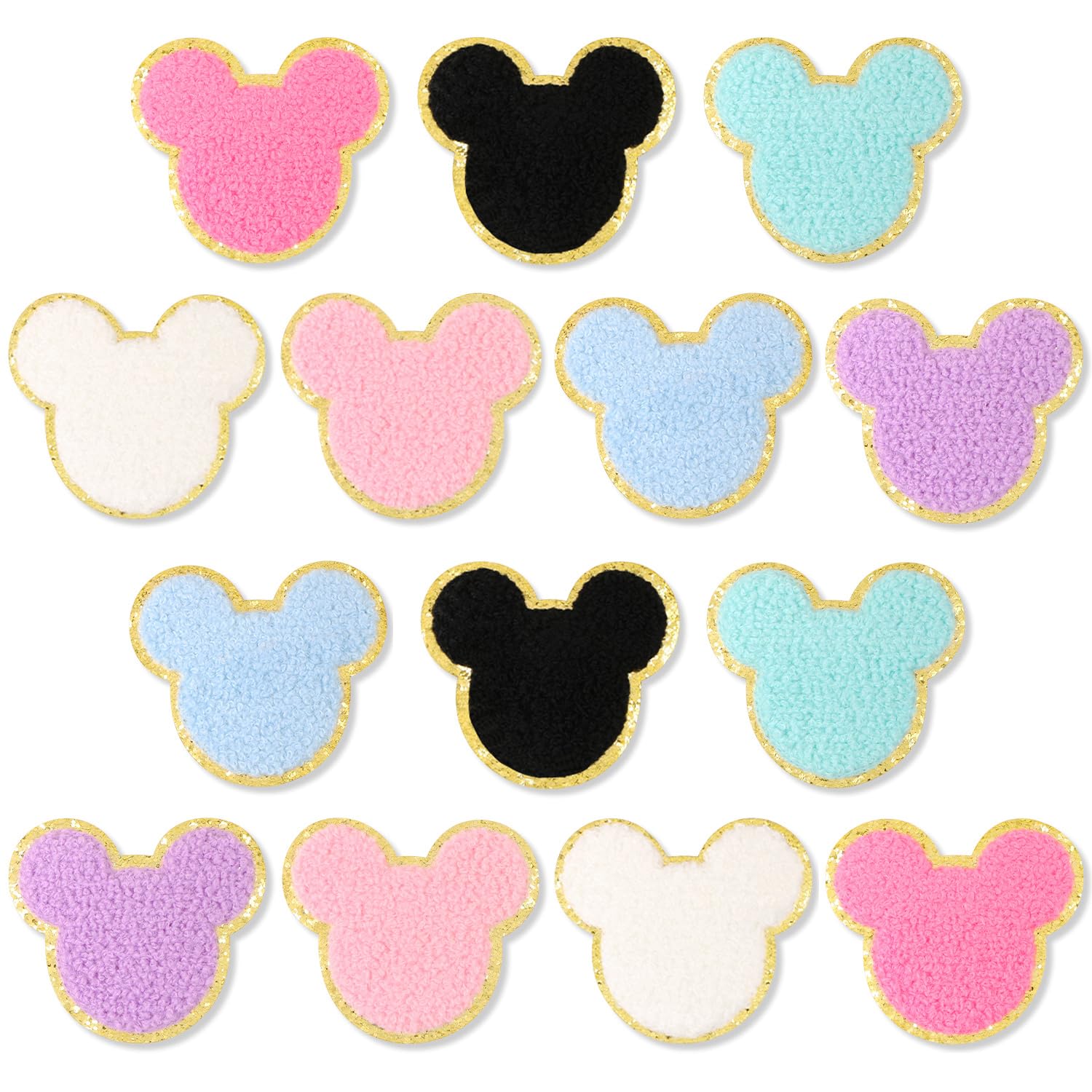 Amazon.com: 14 Pcs Chenille Mouse Patches, EVERMARKET Iron on Mouse ...