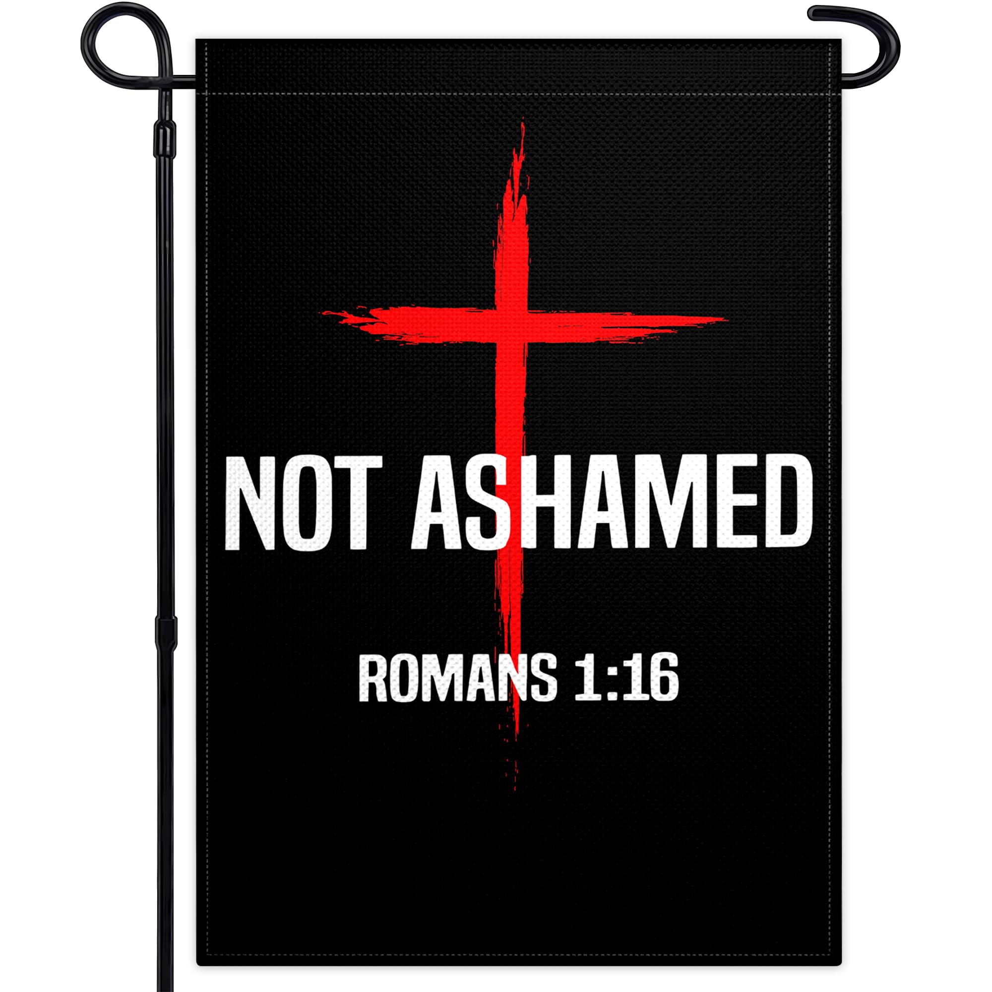 Snapklik.com : Not Ashamed Flags Jesus Garden Flags 12x18 Inch Double ...