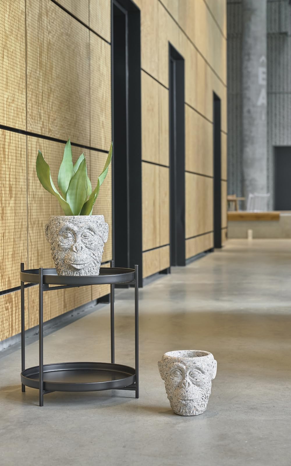 Cement Planter Villa Collection Cement Gorilla Planter - Black Cement ...