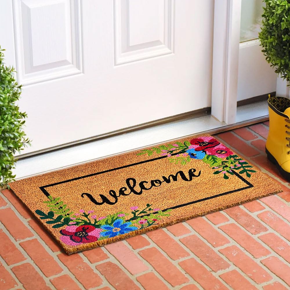 Buy Mats Avenue Welcome Printed Large Entrance Coir Door Mat 45x75 CM ...