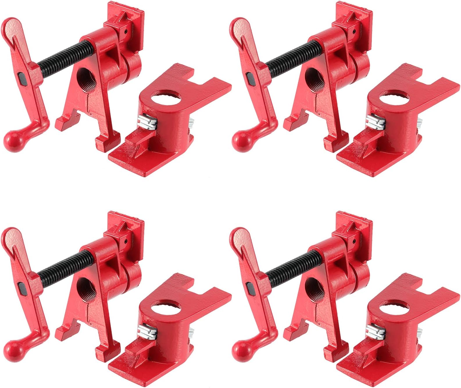 (4 Pack) 3/4" Wood Gluing Pipe Clamp Set Heavy Duty PRO Woodworking ...