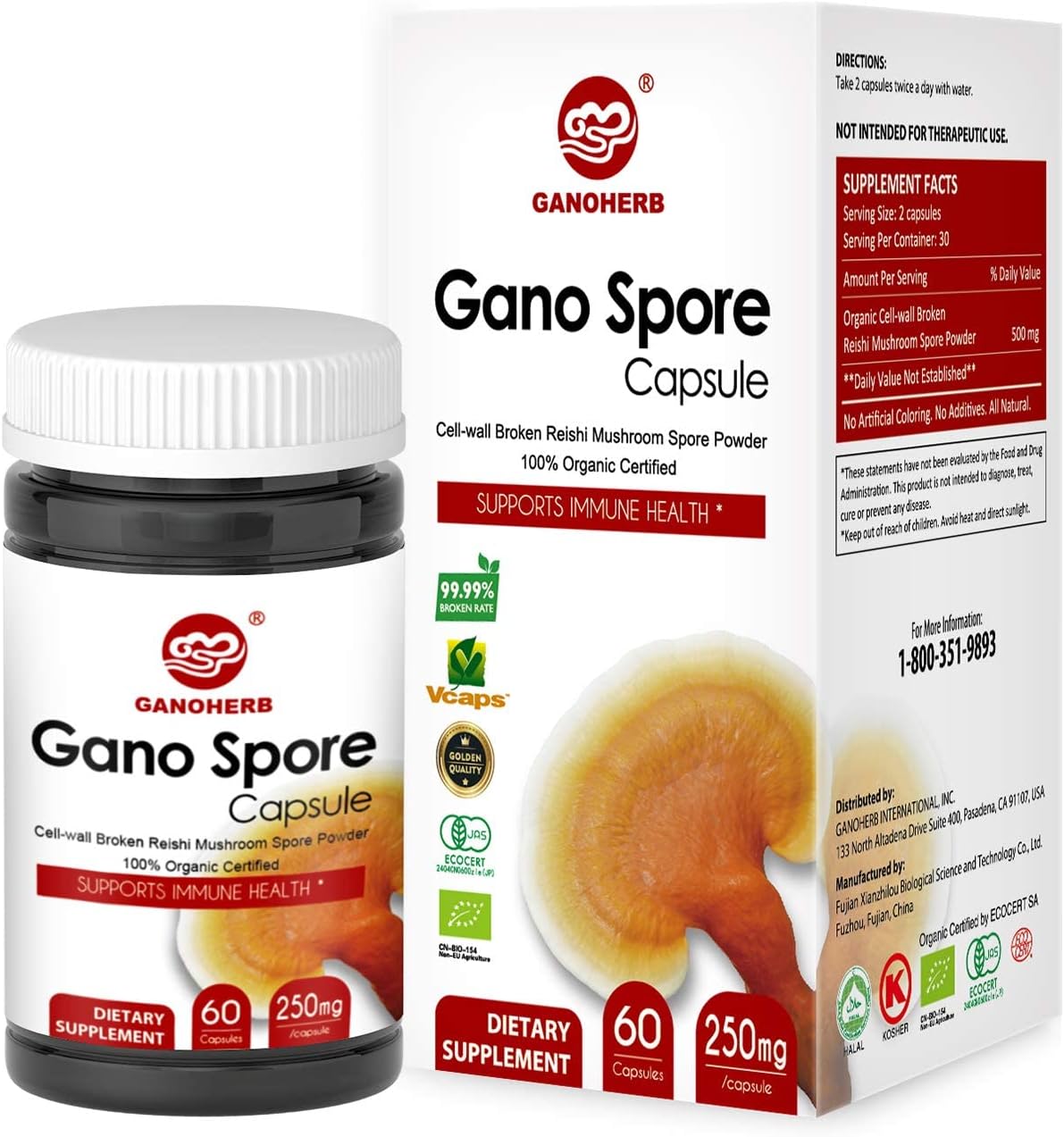 Amazon.com: 1 Bottle - 90 Capsules Ganoderma Capsules By Gano Excel ...