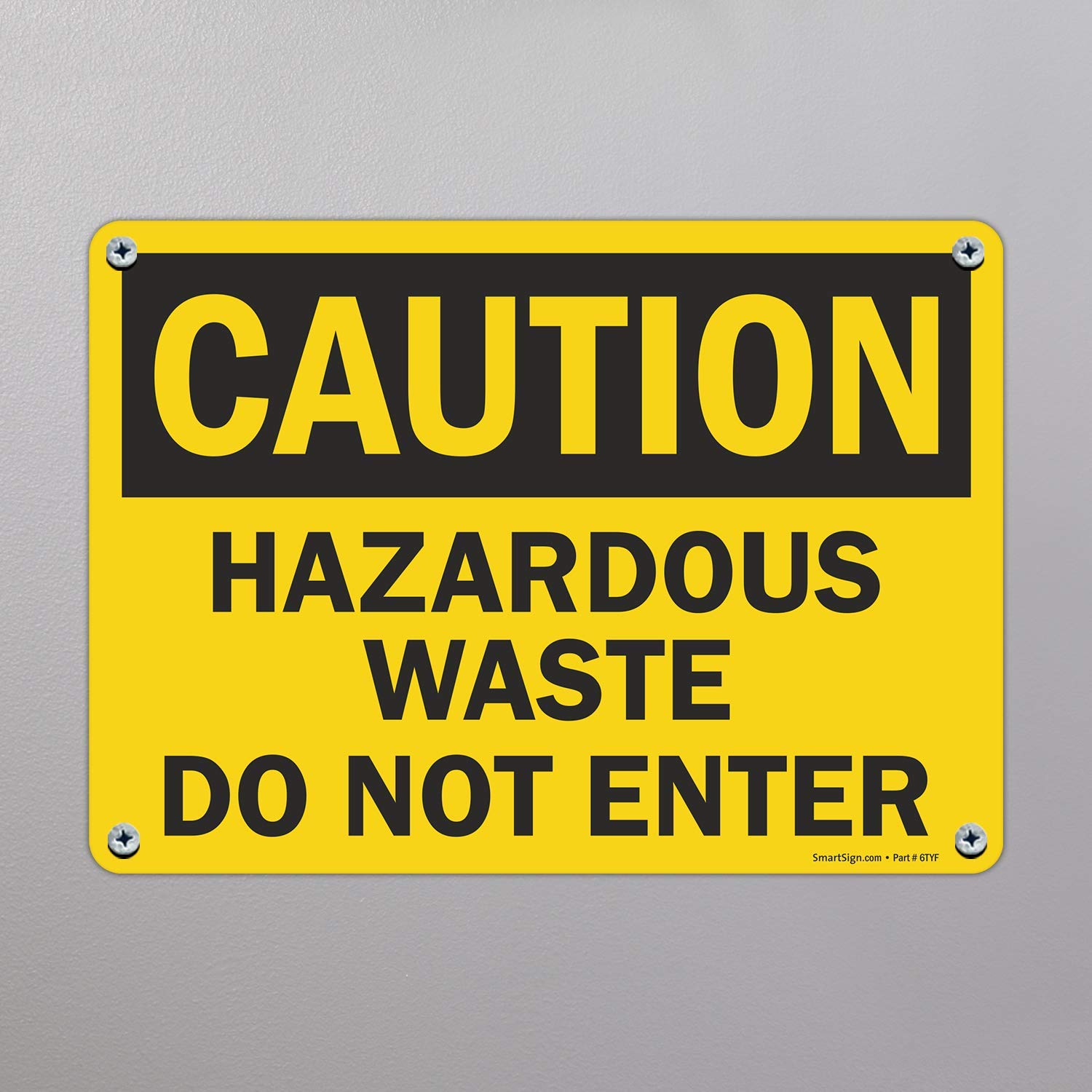 Caution Hazardous Waste Sign Hazardous Material Storage Area 10 X 14"