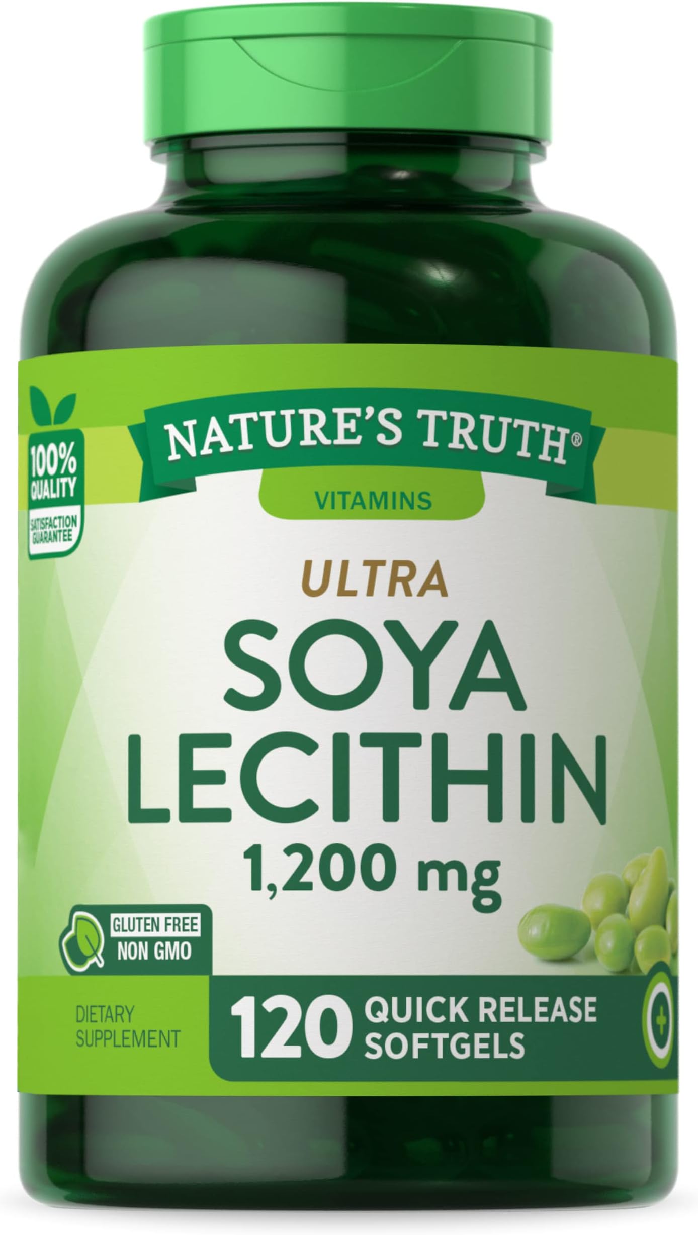 Amazon.com: Nature's Truth Ultra Soy Lecithin Capsules 1200 mg | 120 ...