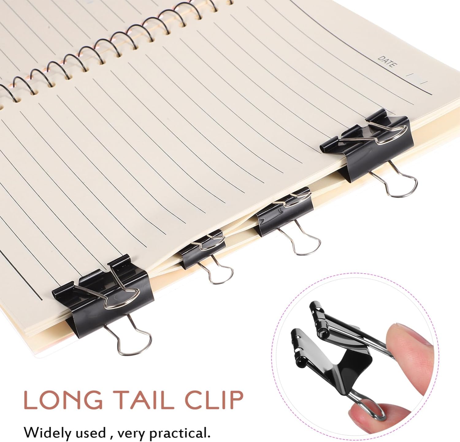 Cabilock Clips 1 caja carpeta de papel de color Abrazaderas de papel de ...