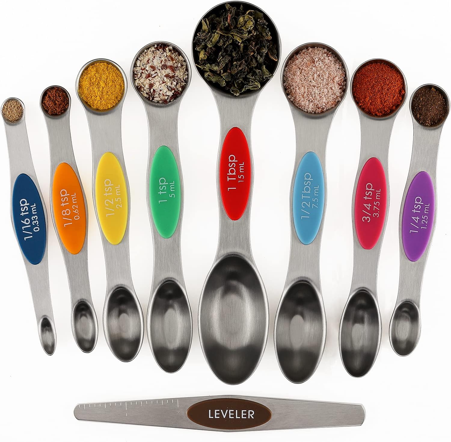 Amazon.com: Zulay Kitchen Stackable Magnetic Spoons Set of 8 - Dual ...
