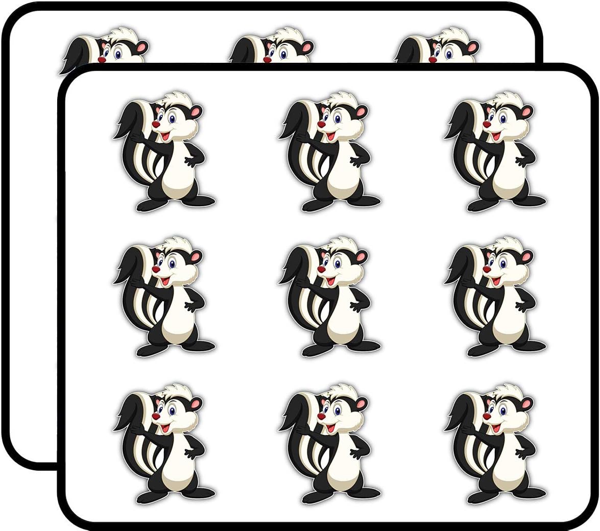 Amazon.com: Skunk Cartoon Animal Art Decor 2" Each Sticker for ...