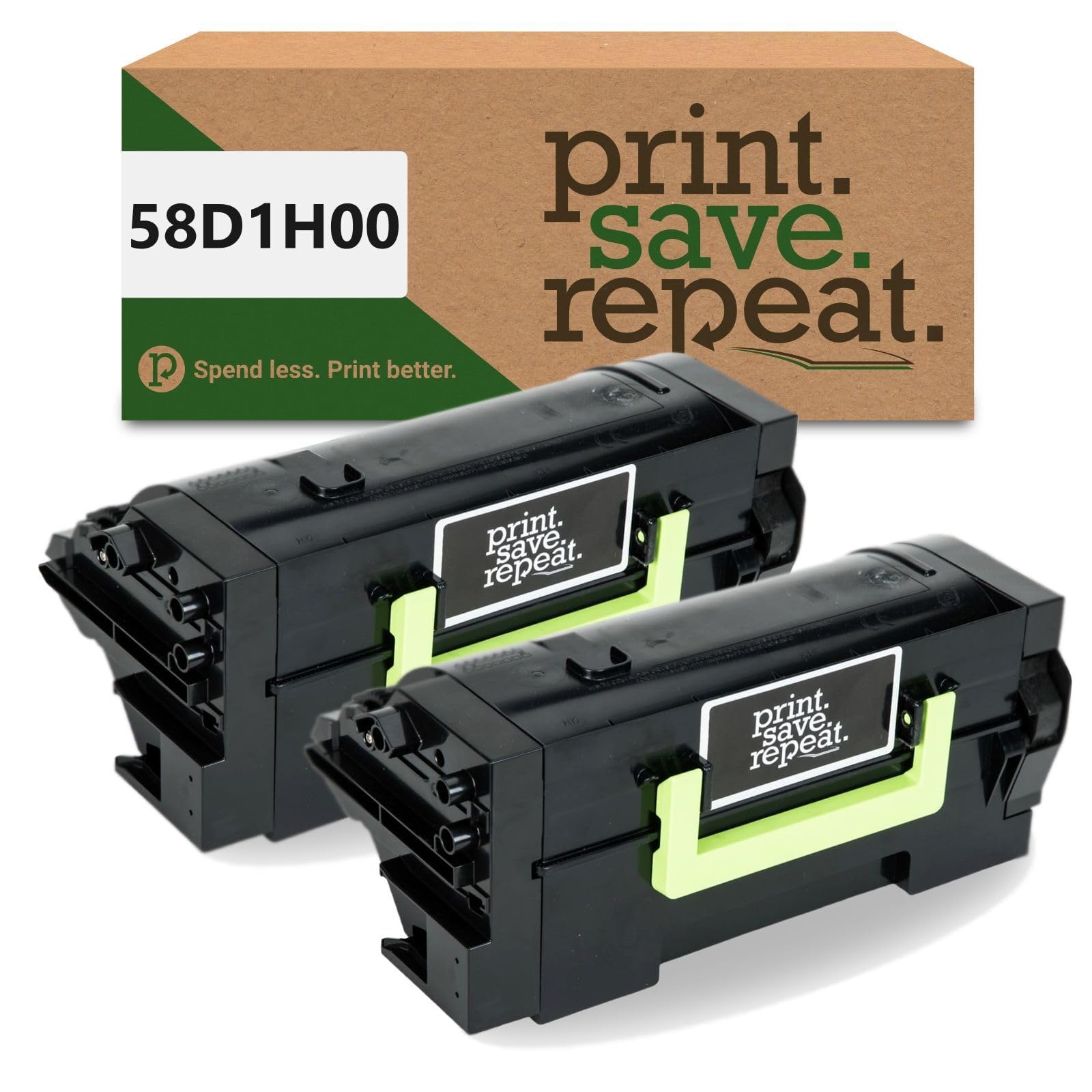 Amazon.com: Print.Save.Repeat. Lexmark 58D1H00 2-Pack High Yield ...