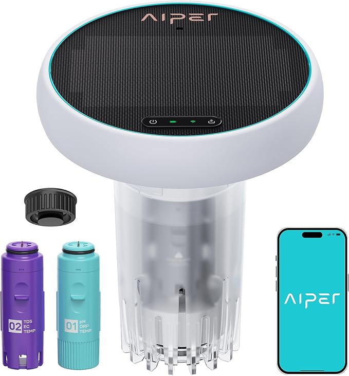 Amazon.com : AIPER HydroComm Pro Smart Pool Monitor: 5-in-1 Water ...