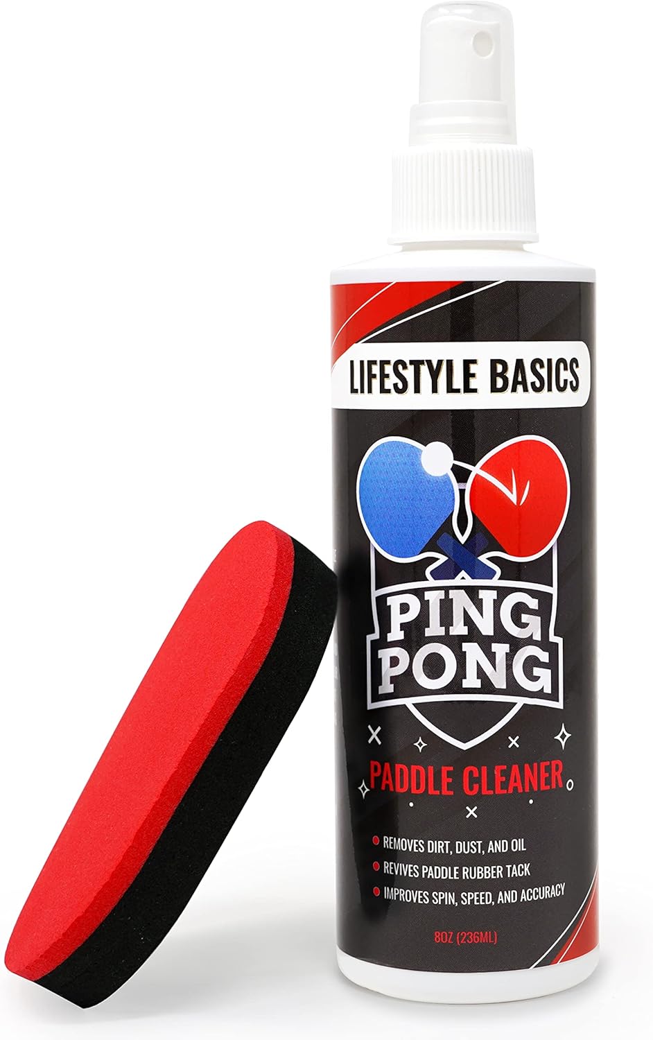 Amazon.com: Lifestyle Basics Ping Pong Paddle Cleaner - Rubber Cleaner ...