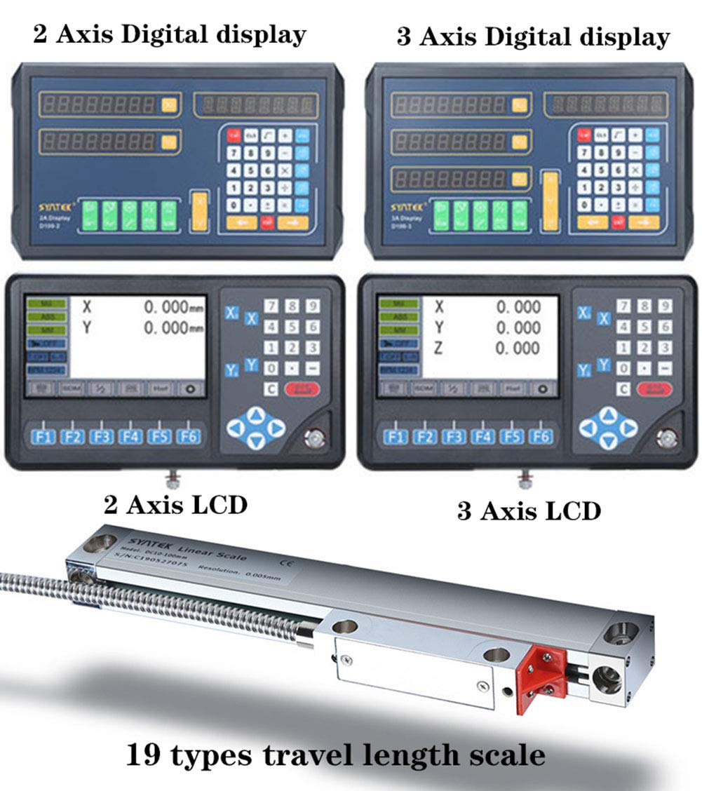 Buy BIKEULTIMATE Linear encoder 2/3-Axis DRO kit Digital Reading and ...