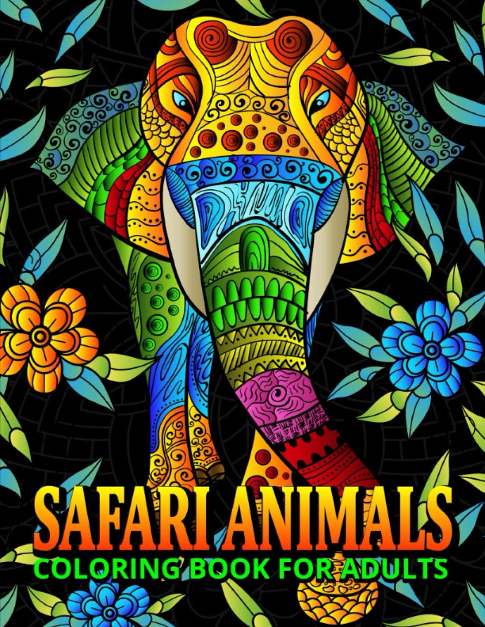 Amazon.com: Safari Animals: Coloring Book For Adults: 9780999554388 ...