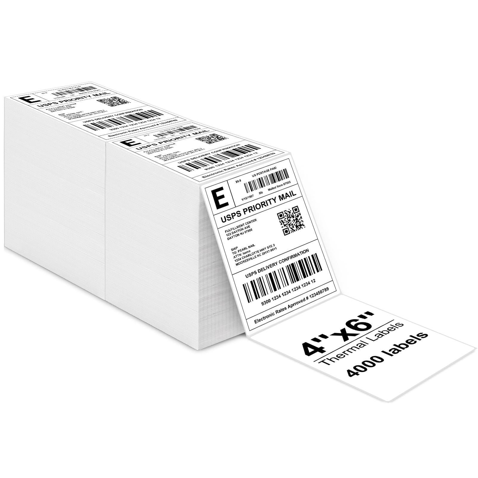 Snapklik.com : Bulk 4x6 Thermal Labels - 4000 Adhesive Labels Smudge ...