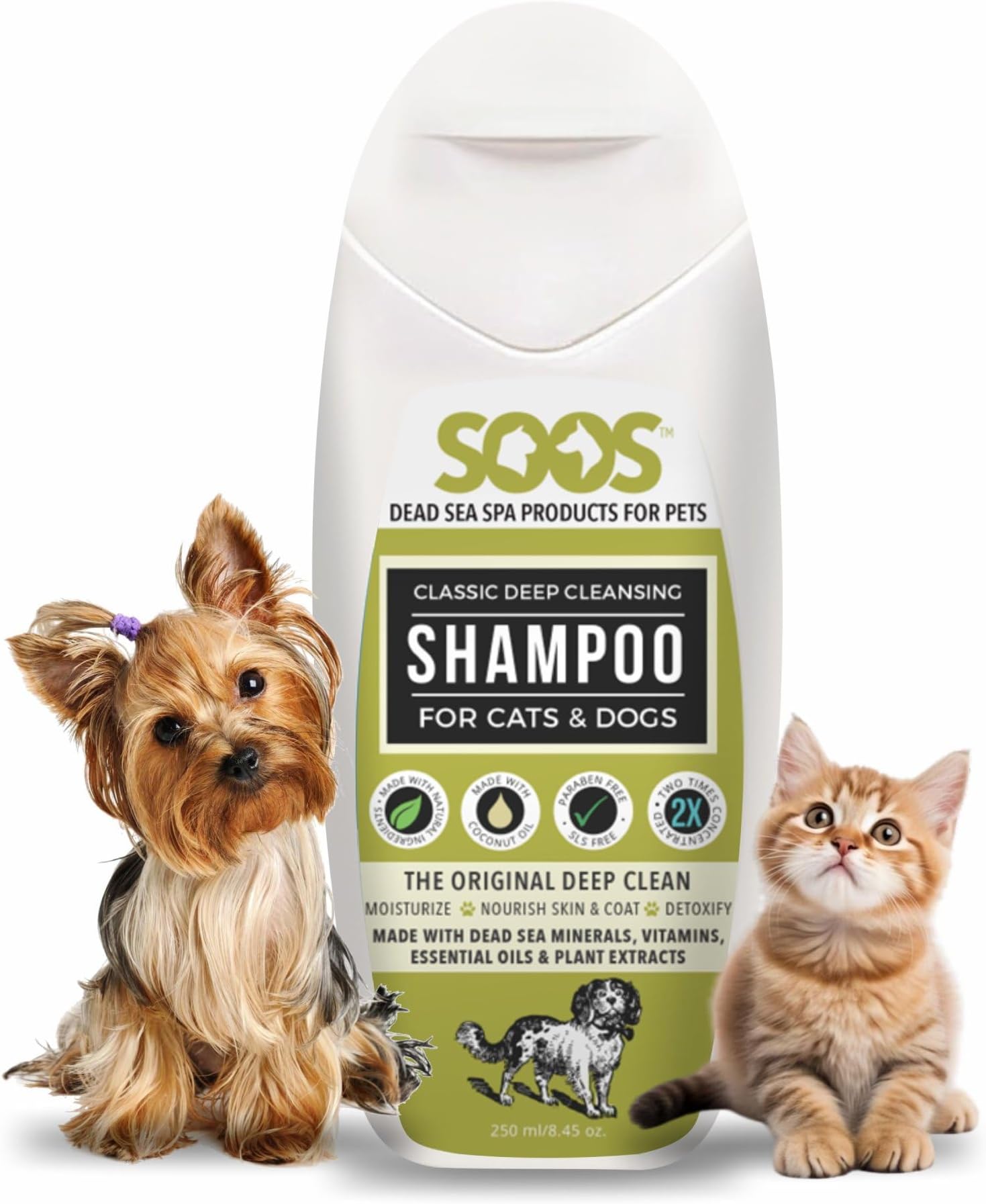 Amazon.com : Soos pet Shampoo Mineral Rich Mud Cat and Dog Shampoo ...