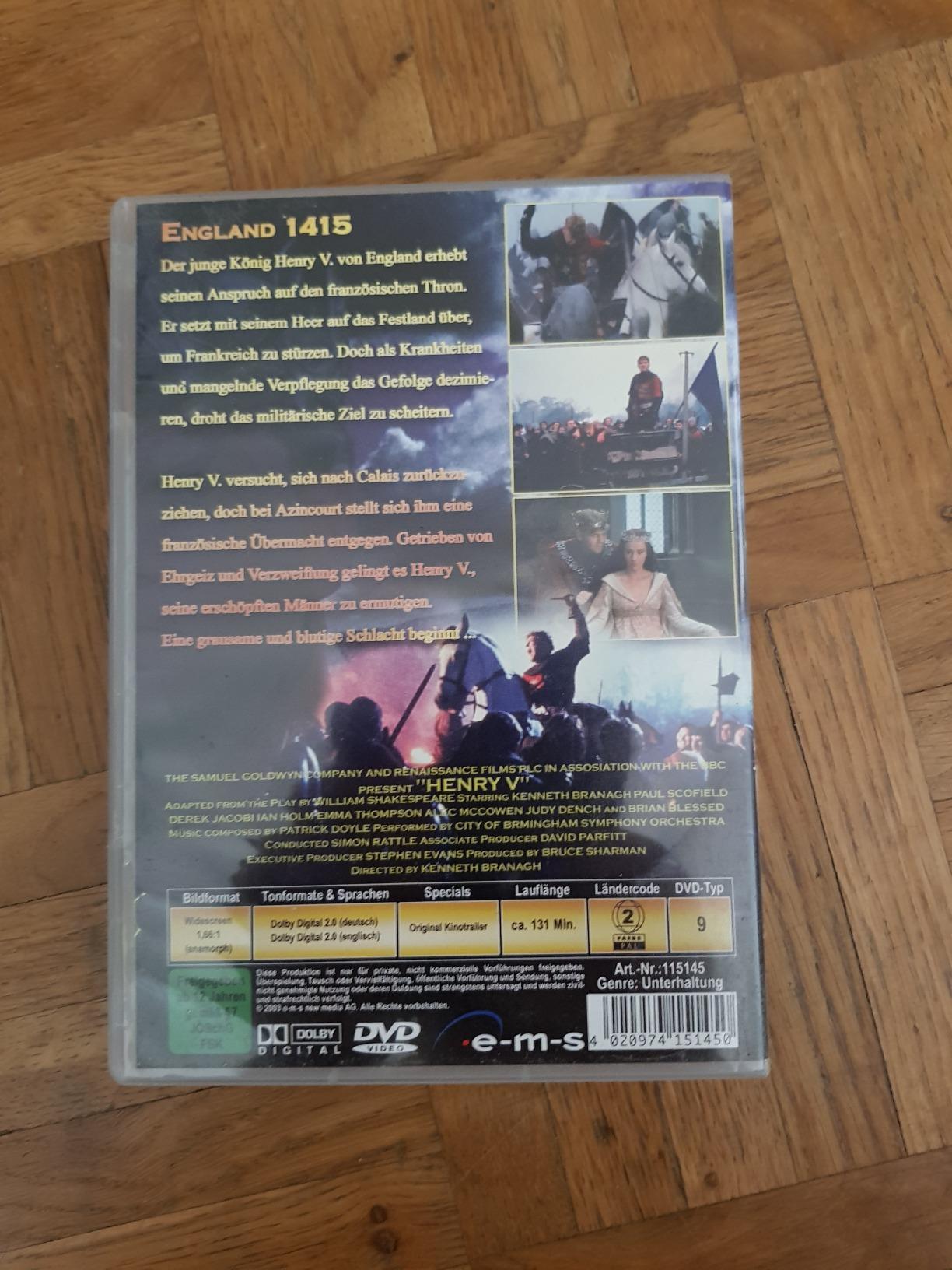 Henry V [DVD]: Amazon.de: Simon Shepherd, James Larkin, Derek Jacobi ...