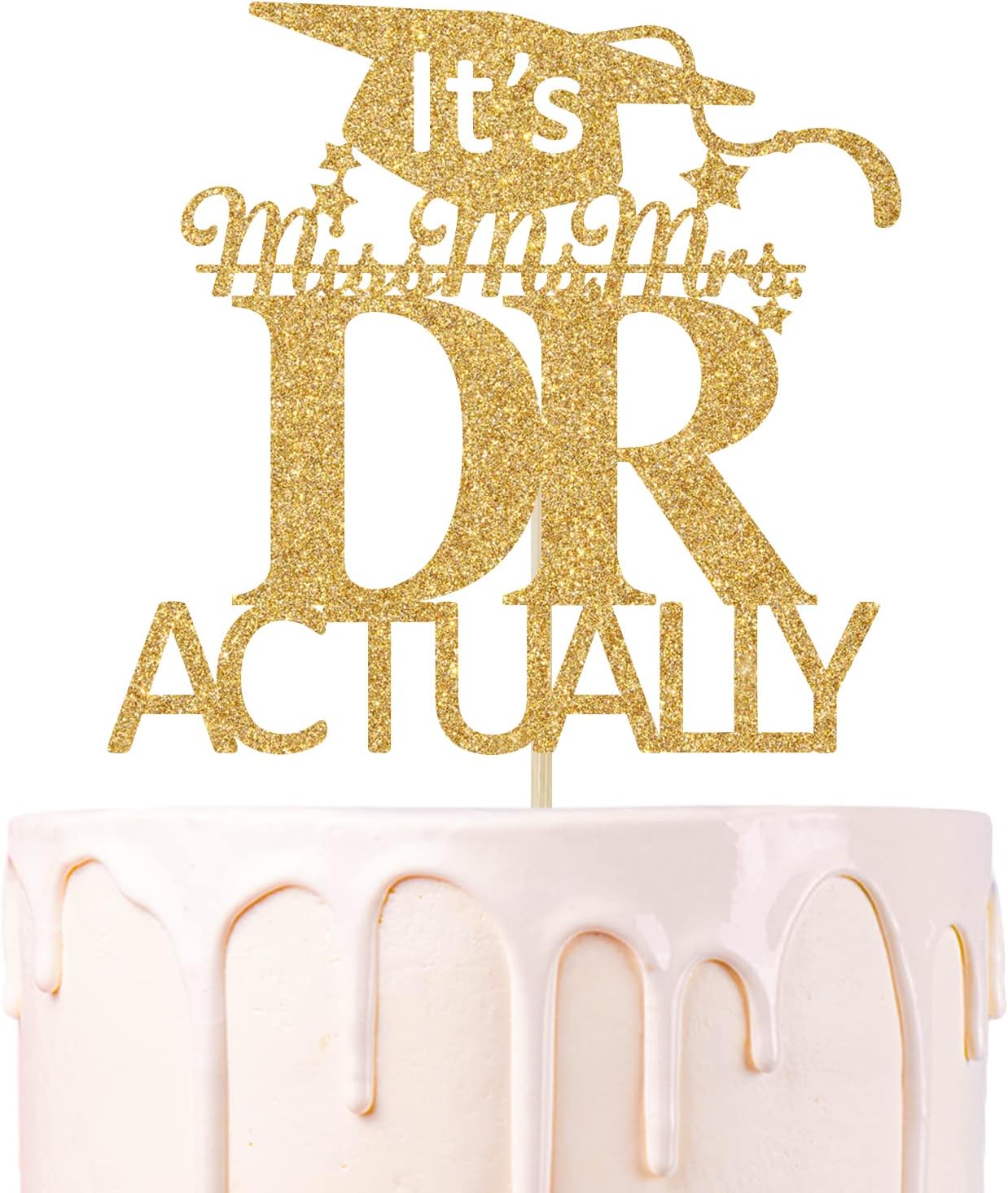 Amazon.com: Gold Glitter Congrats Doctor Cake Topper, Congrats 2022 ...