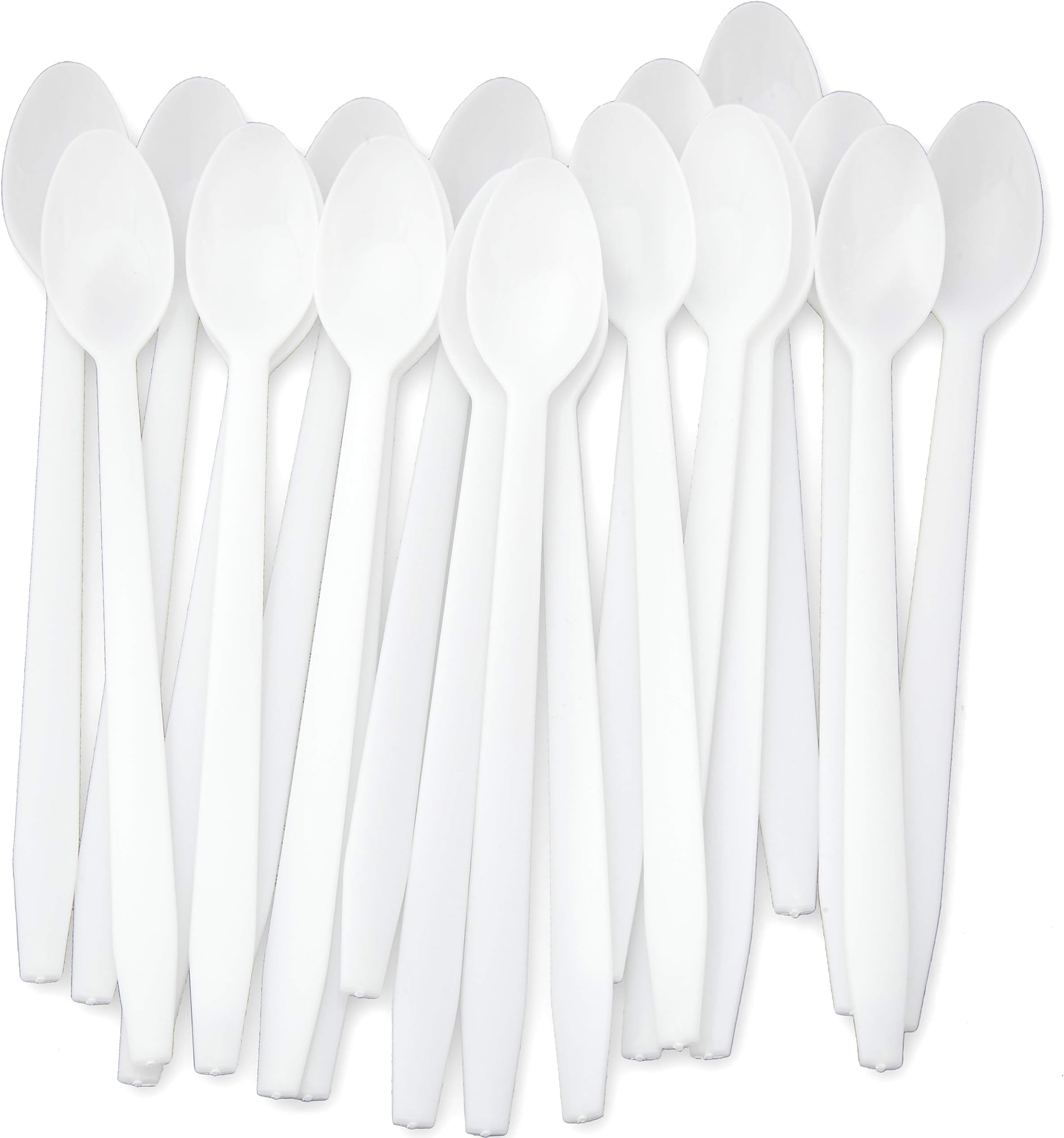 Amazon.com: Extra Long, Sturdy White 8in Premium Sundae Spoons 50ct ...