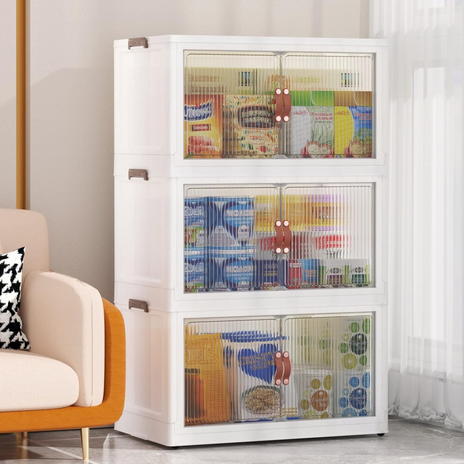 Amazon.com - SAILUN 3 Pack 32 Gal Stackable Storage Bins Folding ...