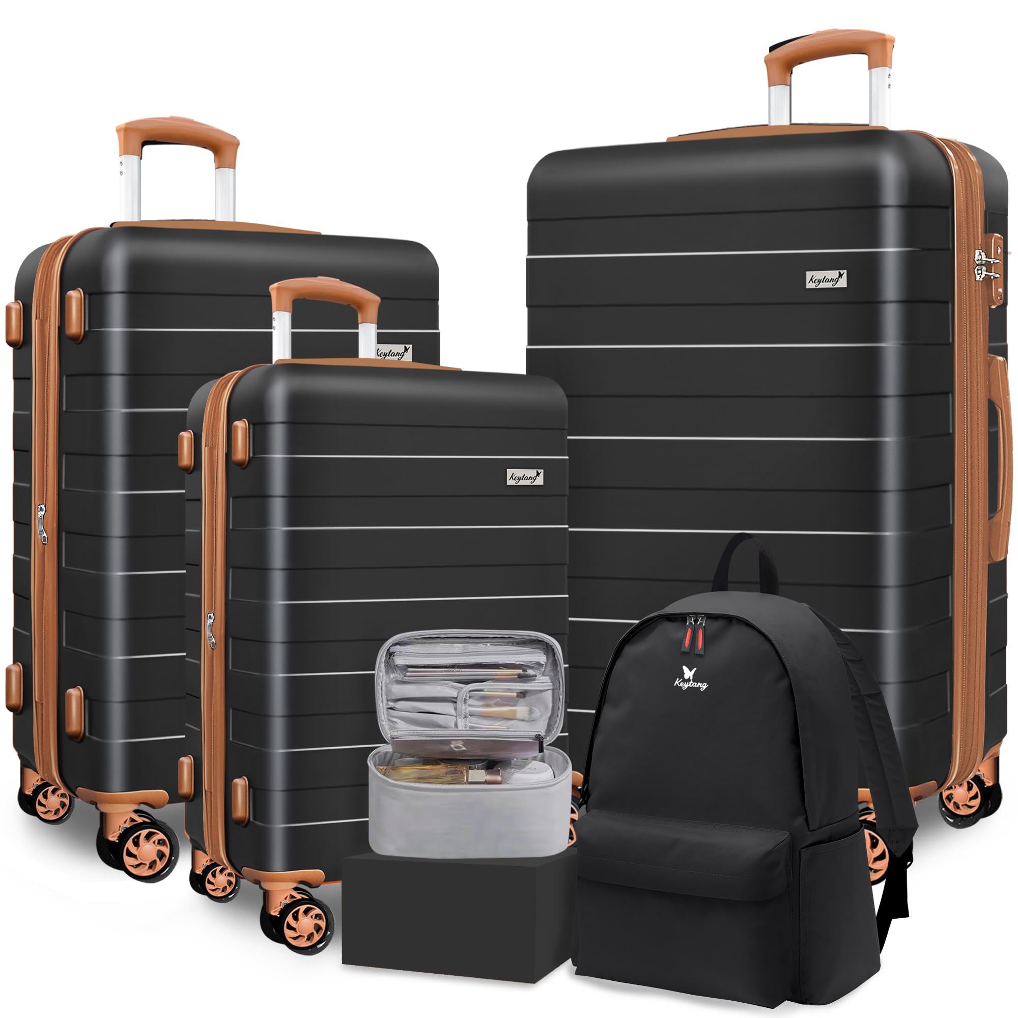 Amazon.com | KEYTANG Zebra Light Weight Hardside Expandable Luggage ...