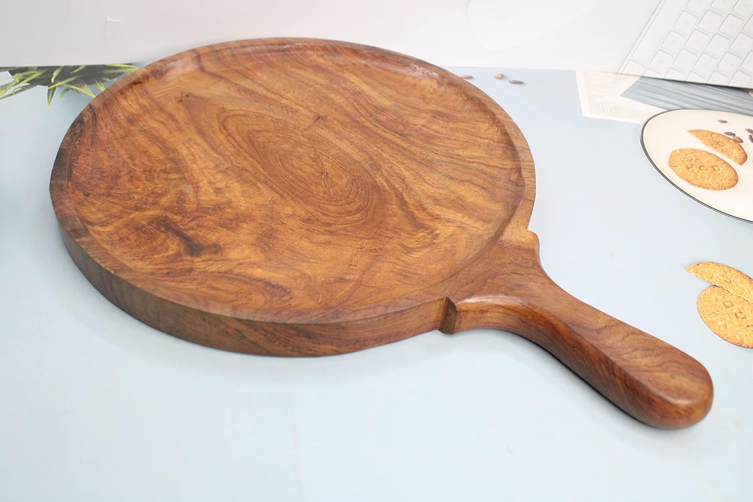 Buy CRAFTSTUDIO Wooden Pizza Pan, Pizza Serving Tray of Kitchen ...