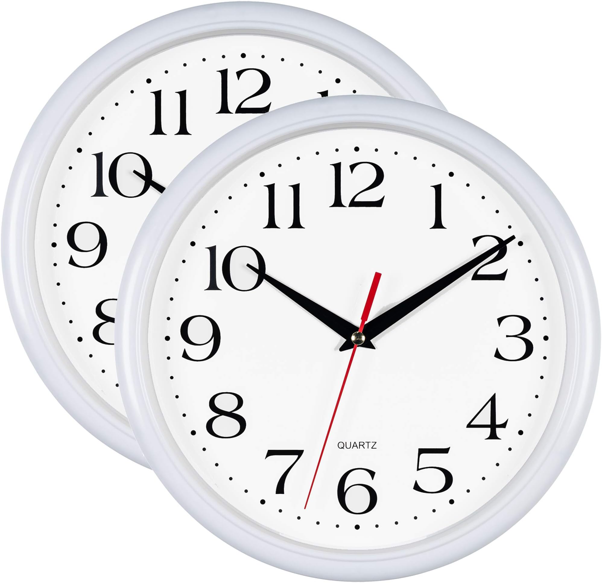 Amazon.com: Realspace® Round Quartz Analog Wall Clock, 9"D, Black ...