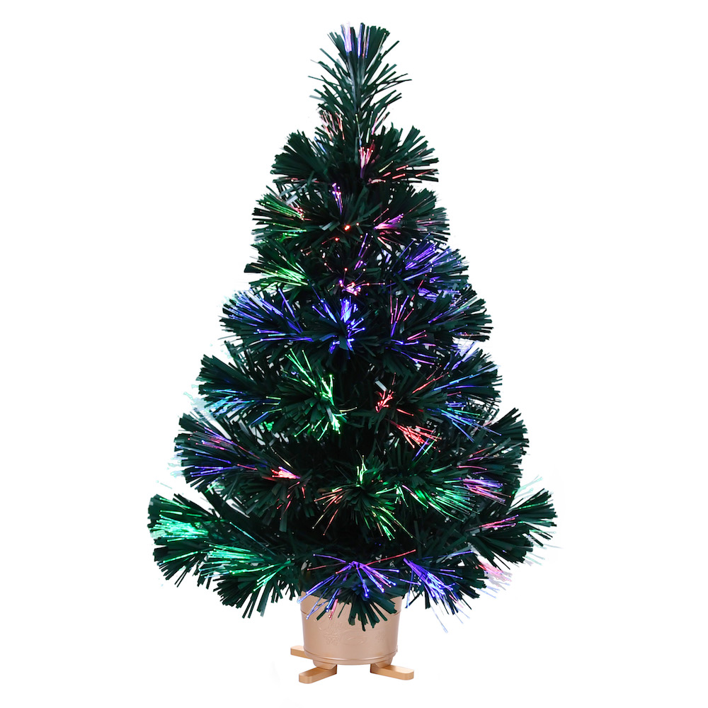Watch e Crafty Mini Christmas Tree, Tabletop Artificial Fiber Optic ...
