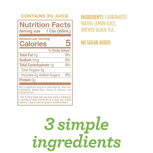 Snapklik.com : Spindrift Sparkling Water, Half Tea & Half Lemon Flavored, Made