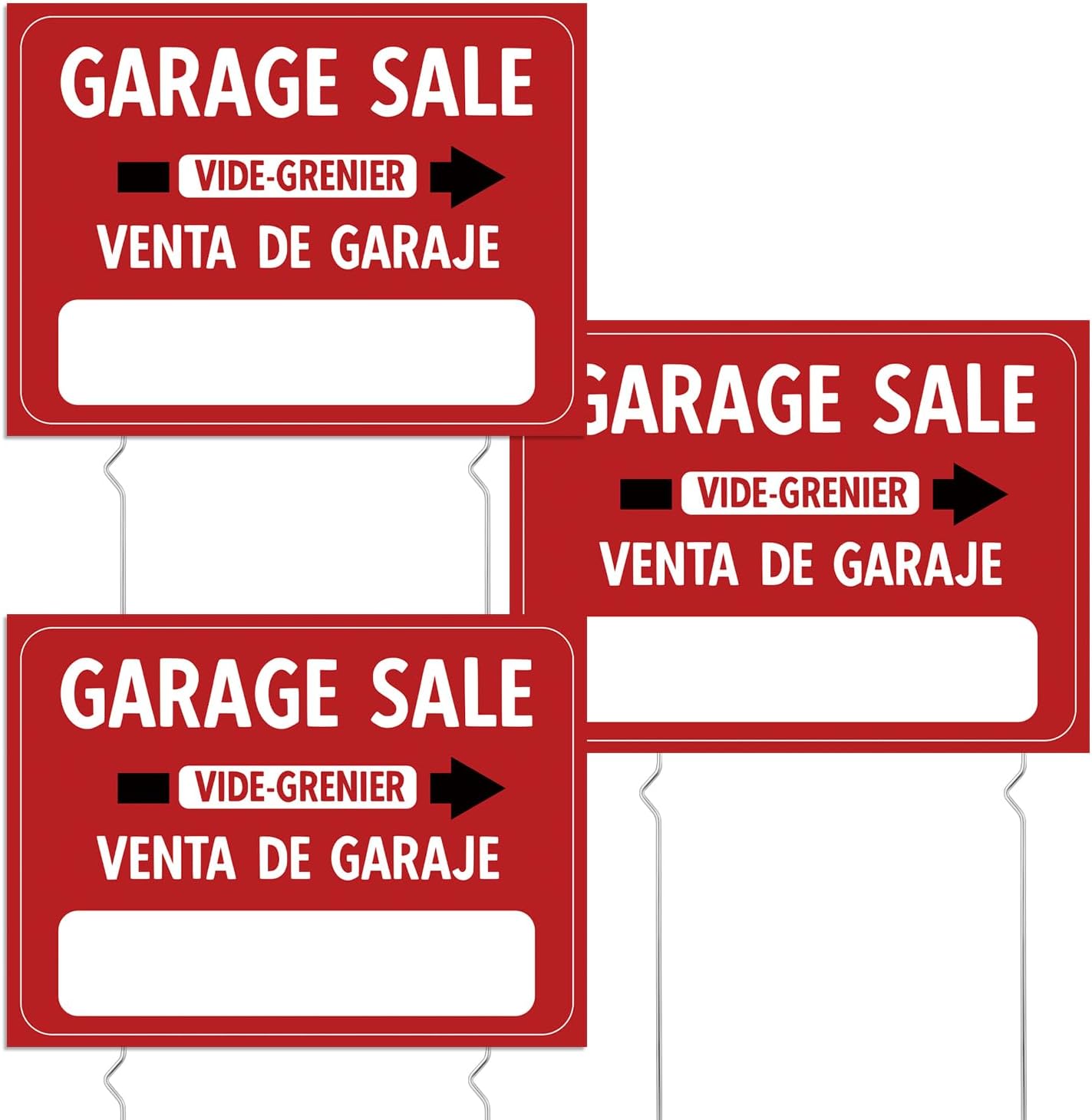 Amazon.com : 3pcs Garage Sale Signs, 16x12 Inch Double-sided Garage ...