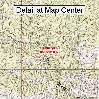 Amazon.com : USGS Topographic Quadrangle Map - Featherville, Idaho ...